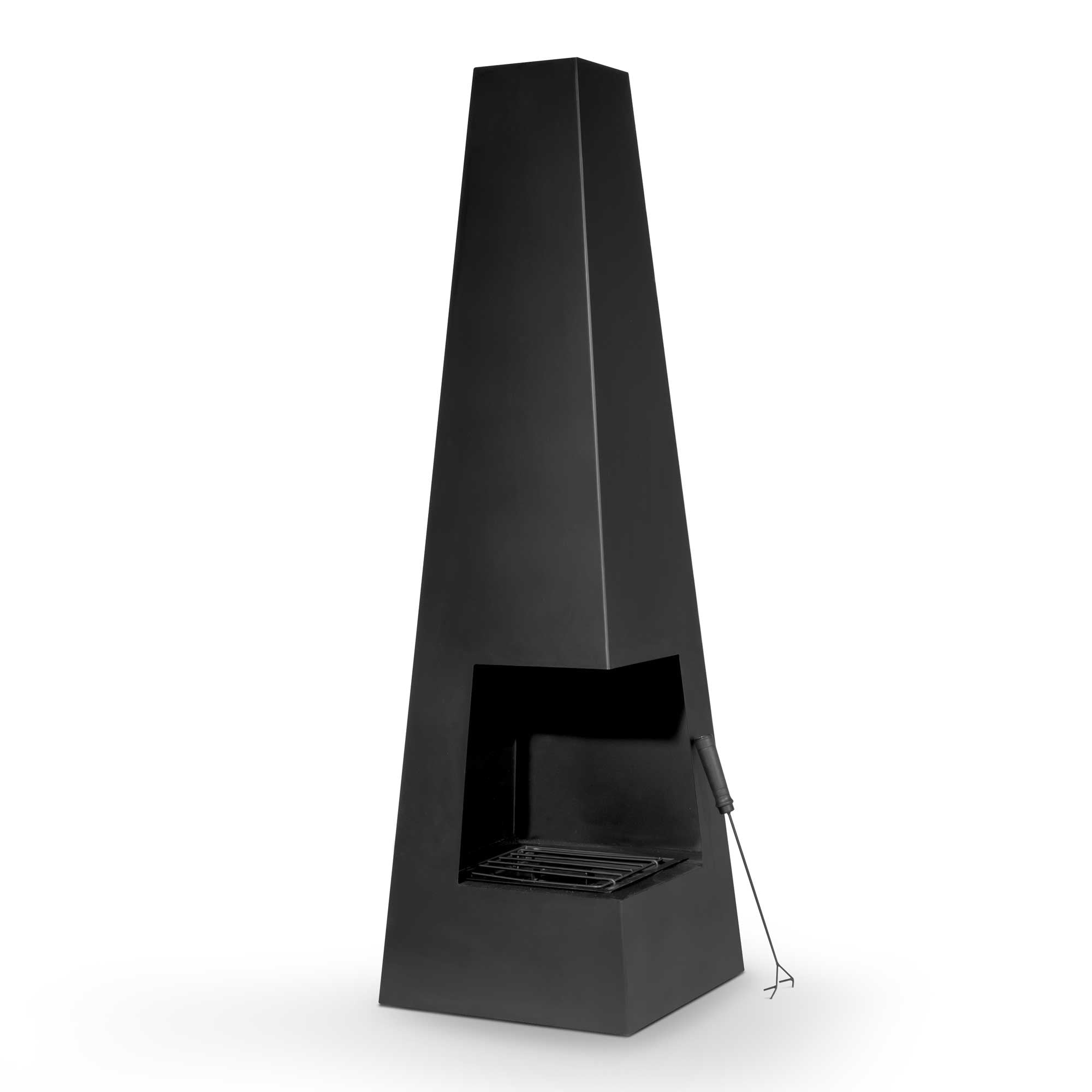 Corner Access Pyramid Chiminea, Wood Burner, Heater for Outdoors/Garde ...