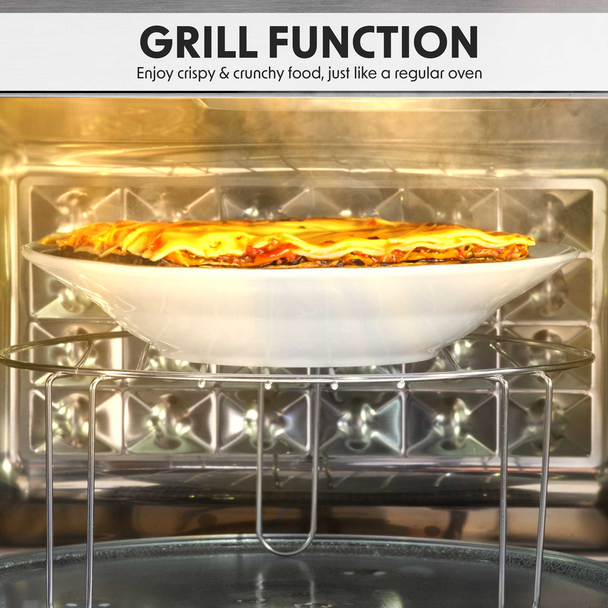Integrated Microwave Oven with Grill 25L Capacity 900W - Stainless Ste ...
