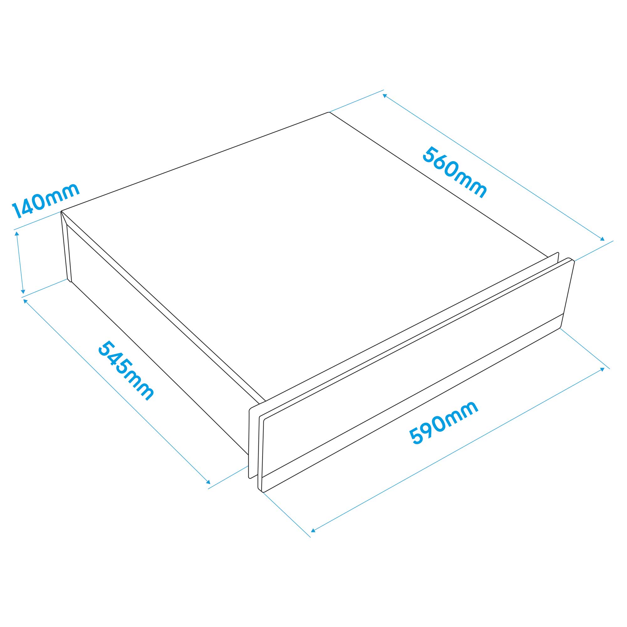 Baridi 60cm Built-In Warming Drawer, Push-to-Open, Anti-Slip Mat, Blac ...