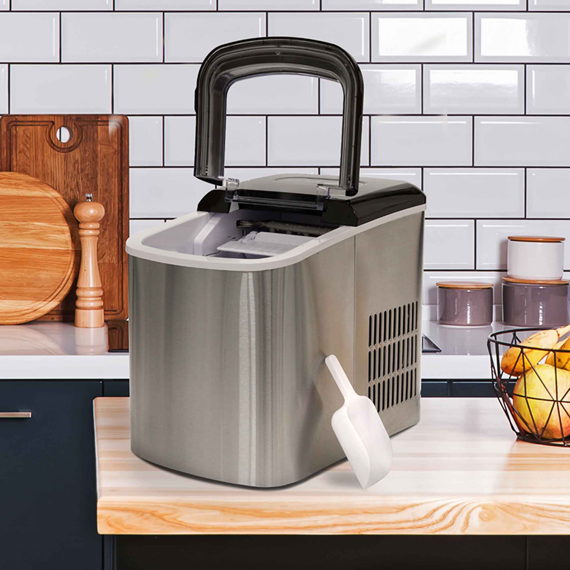 Ice Cube Maker with LED Display & 10 Minute Freeze - Dellonda