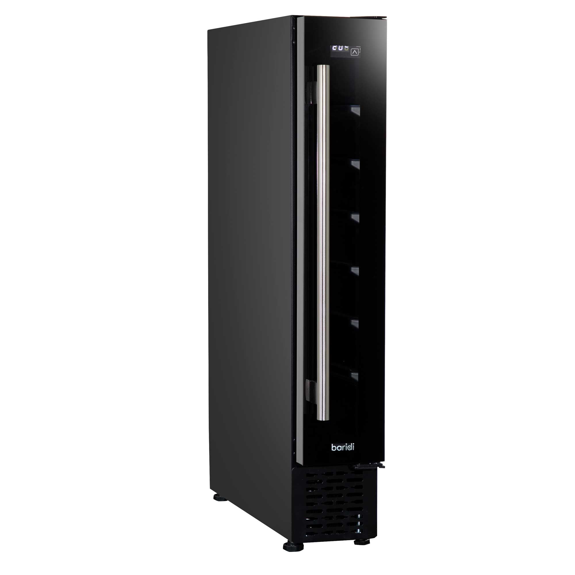 Extra-Slim 7 Bottle Wine Fridge & Cooler 15cm - Black - Dellonda