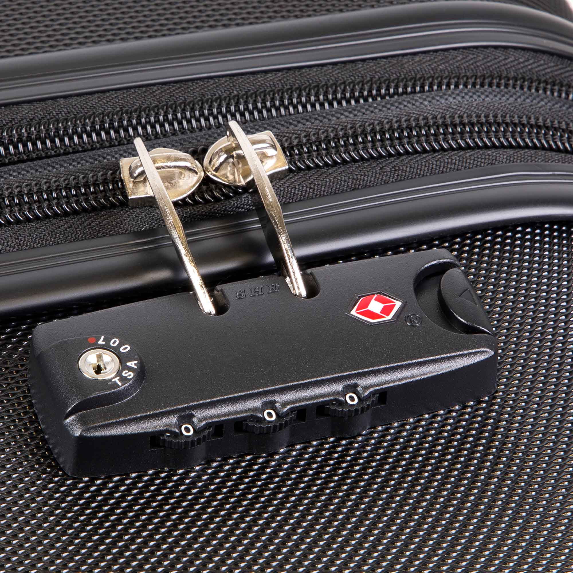 DL11 - 3 Piece Lightweight Luggage Suitcase Set with ABS Shell, Spinner ...