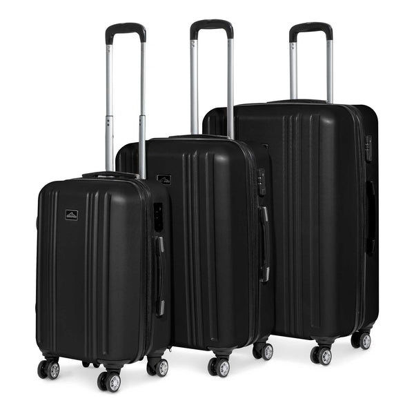 DL11 - 3 Piece Lightweight Luggage Suitcase Set with ABS Shell, Spinner ...