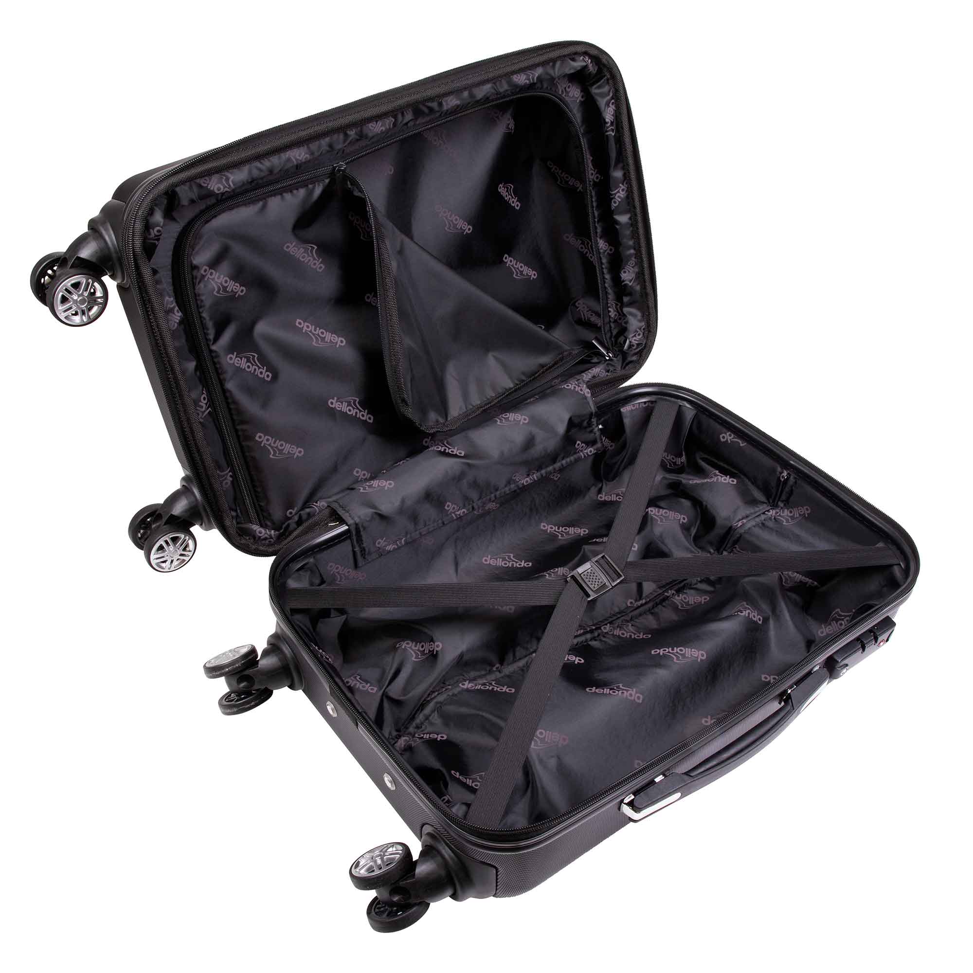DL11 - 3 Piece Lightweight Luggage Suitcase Set with ABS Shell, Spinner ...