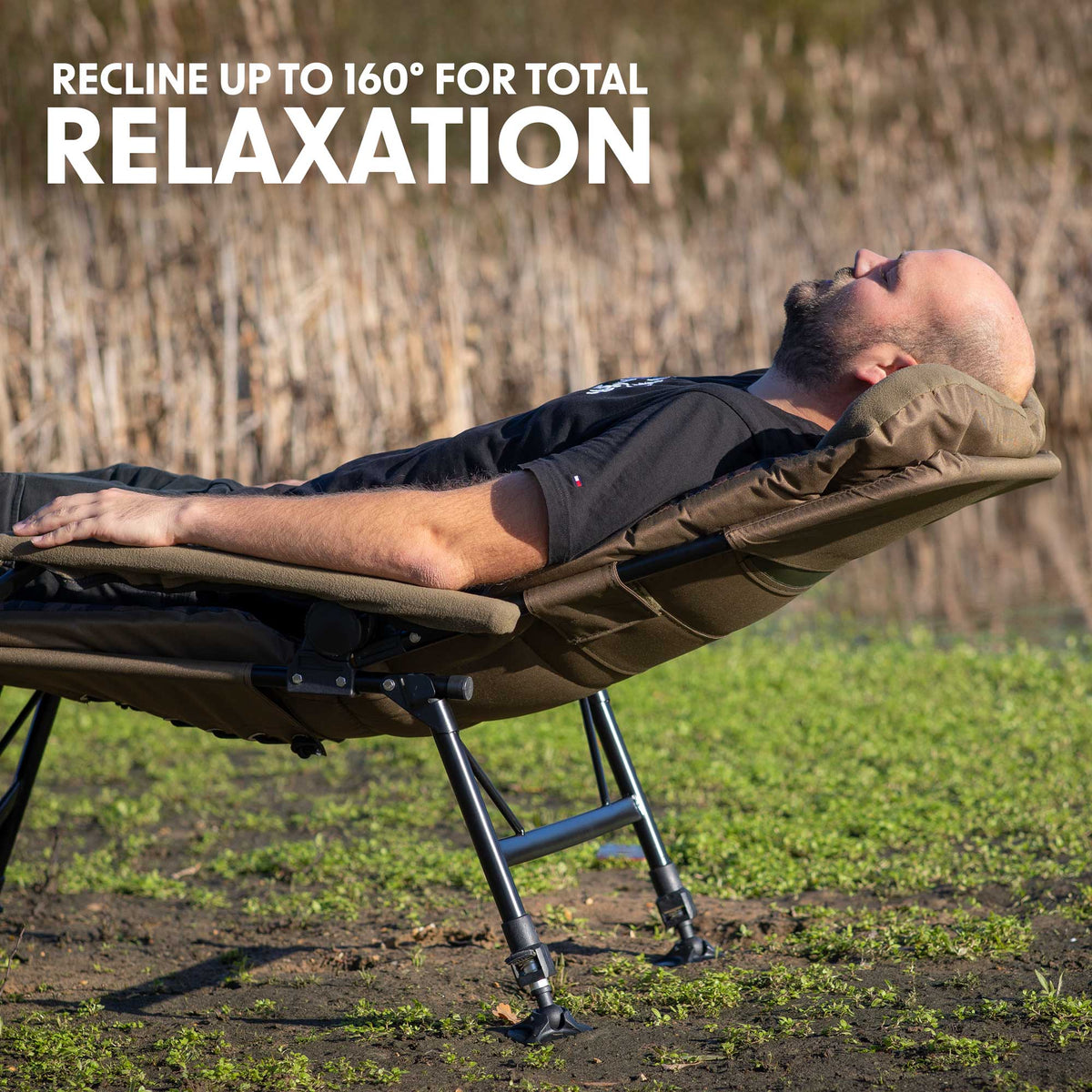 Deluxe Portable Fishing Chair, Reclining, Padded Armrests, Adjustable,