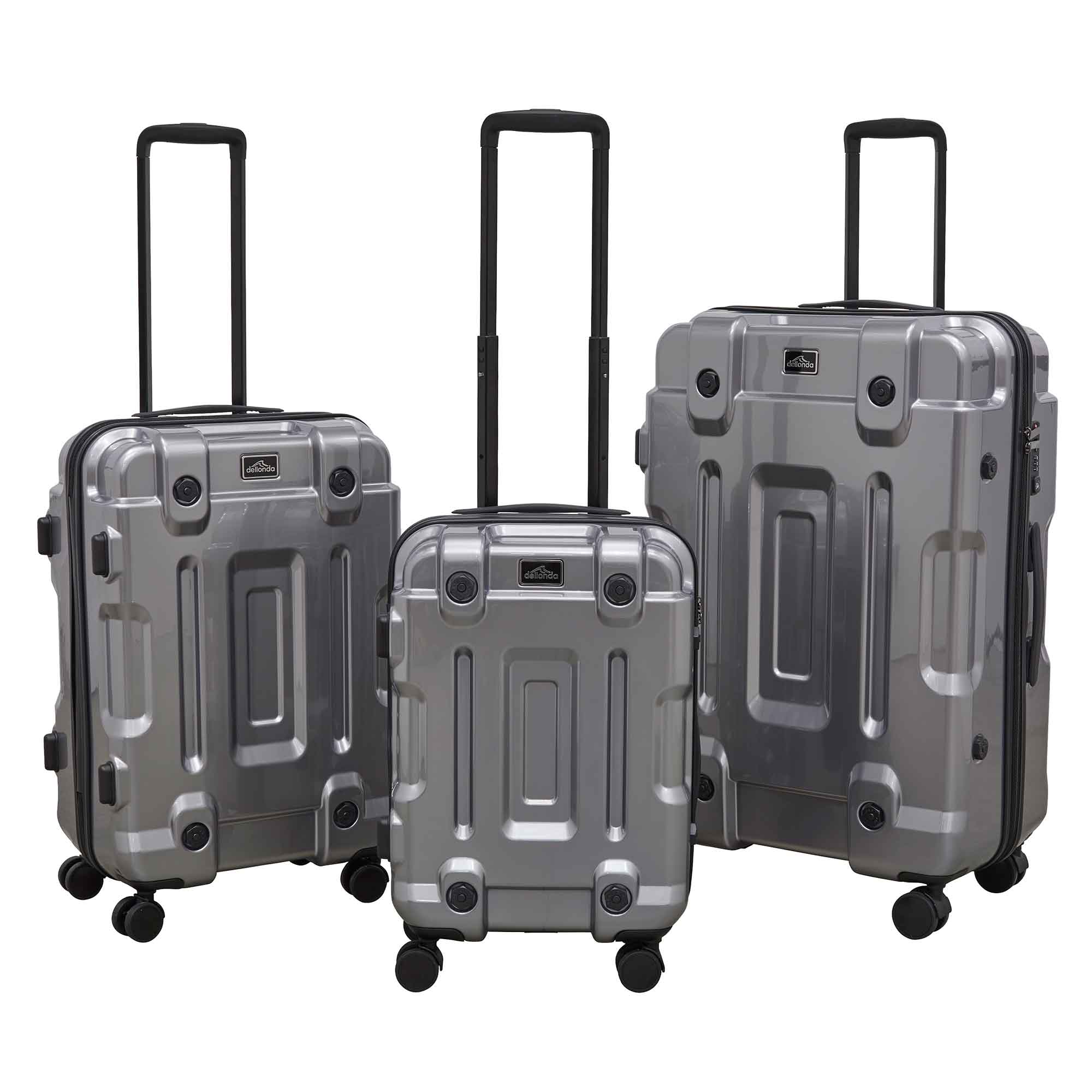 DL9 - 3 Piece Lightweight Luggage Suitcase Set with ABS+PC Shell & TSA ...